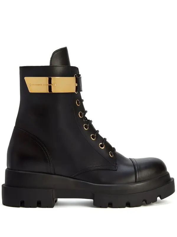GIUSEPPE ZANOTTI Alexa Logo Plate Boots