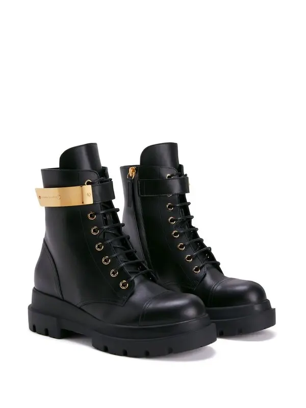 GIUSEPPE ZANOTTI Alexa Logo Plate Boots