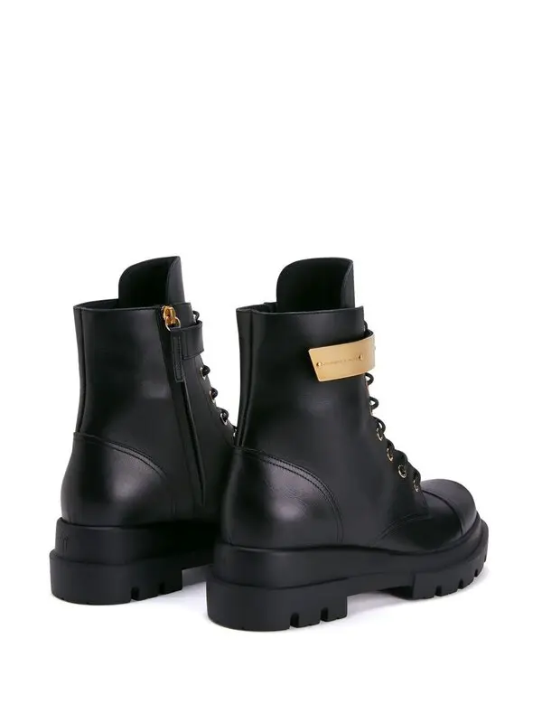 GIUSEPPE ZANOTTI Alexa Logo Plate Boots