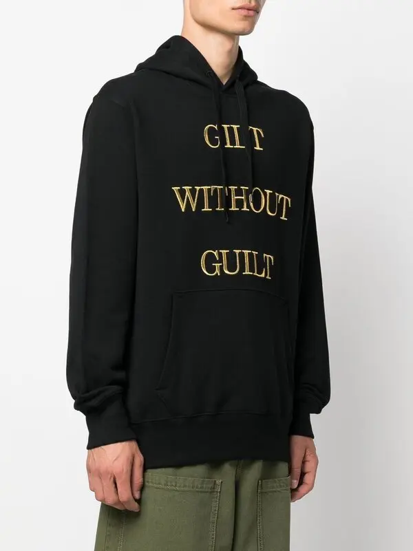 Moschino Embroidered Slogan Hoodie