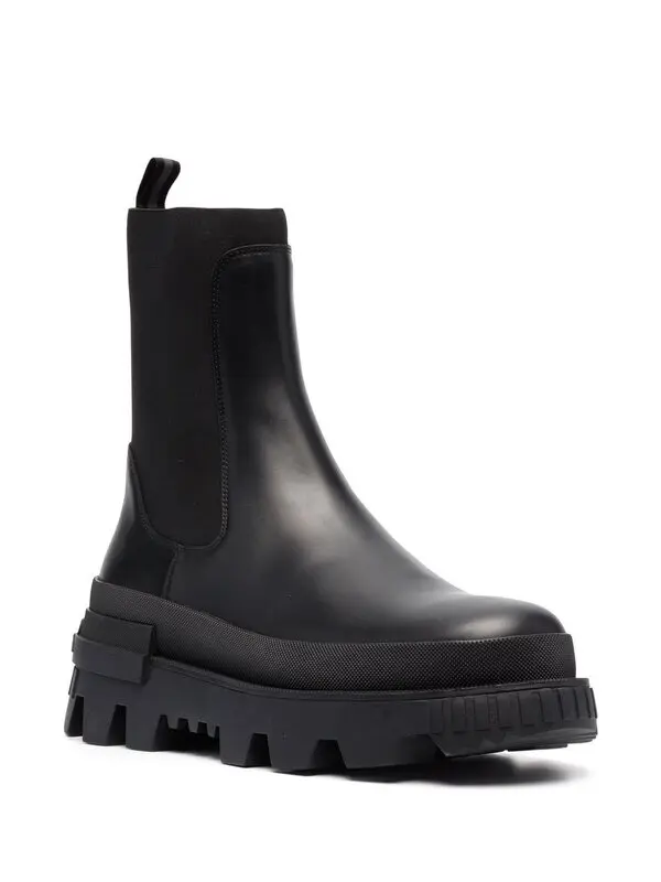 Moncler Leather Chelsea Boots