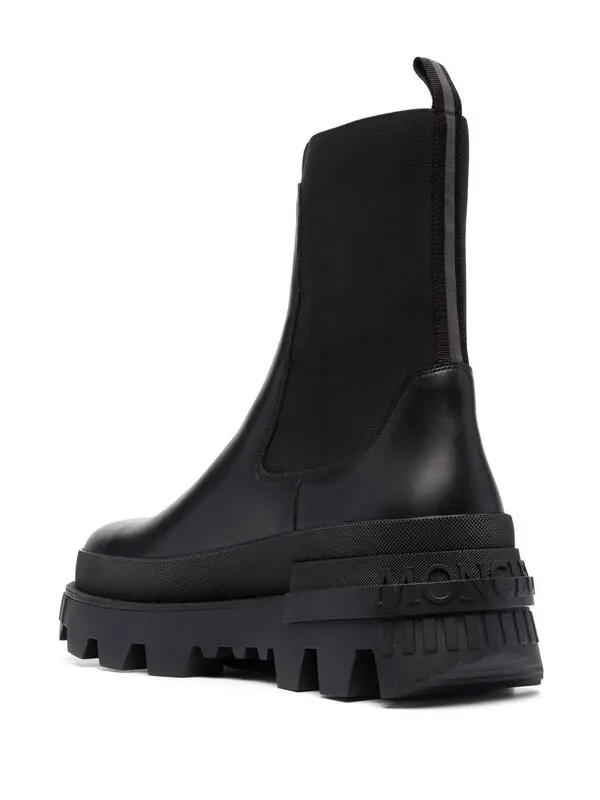 Moncler Leather Chelsea Boots