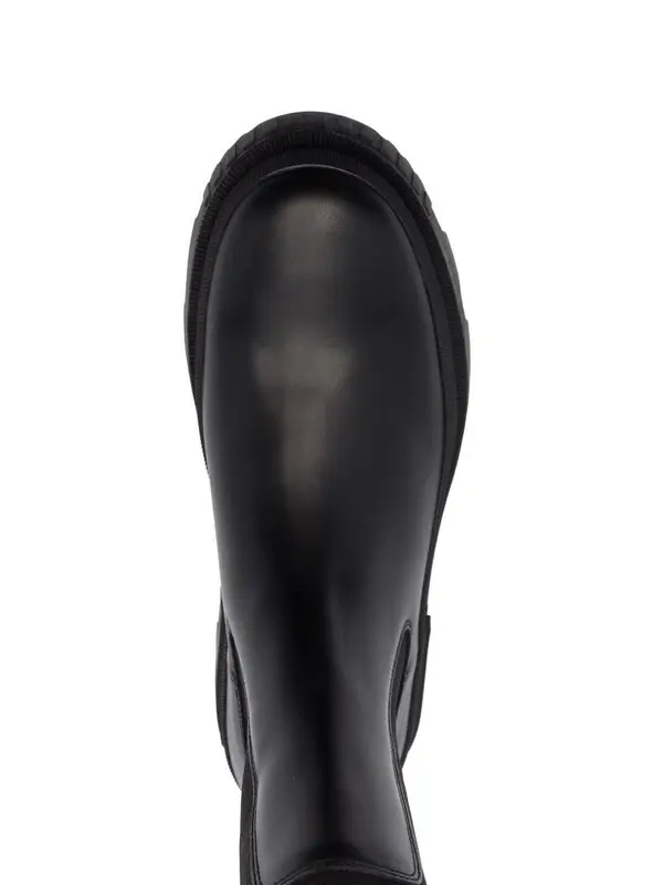 Moncler Leather Chelsea Boots