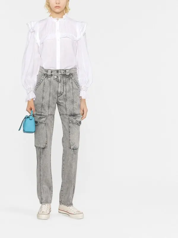 MARANT ETOILE Distressed-finish Straight Leg Jeans