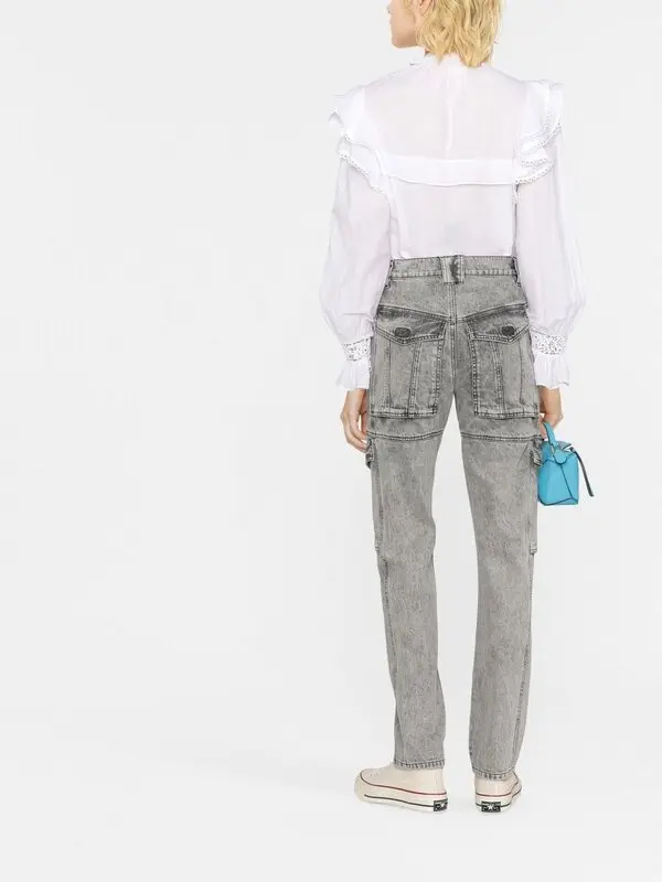 MARANT ETOILE Distressed-finish Straight Leg Jeans