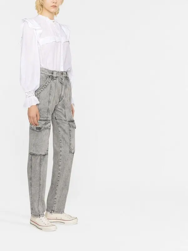 MARANT ETOILE Distressed-finish Straight Leg Jeans