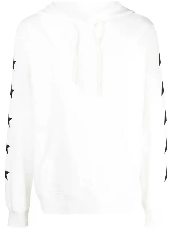 GOLDEN GOOSE Star-print Pullover Hoodie - White