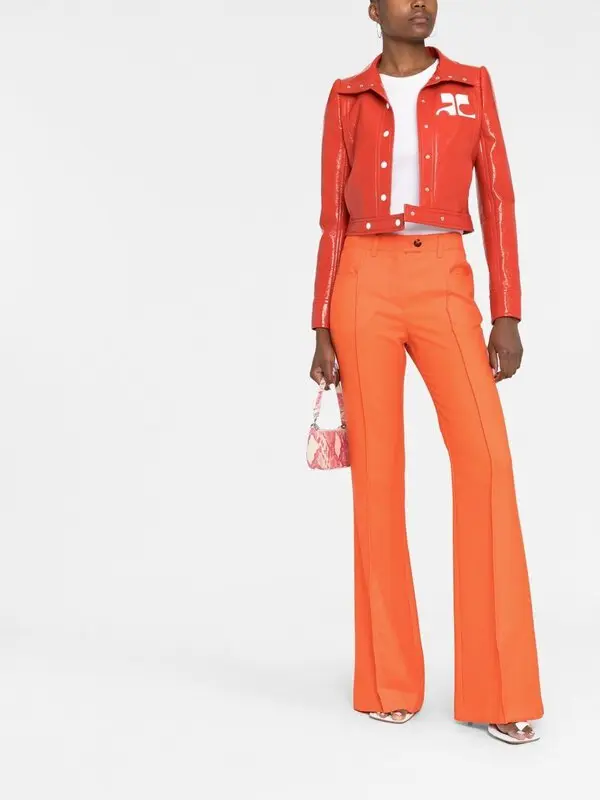 COURREGES Vinyl Reedition Cropped Jacket - Red
