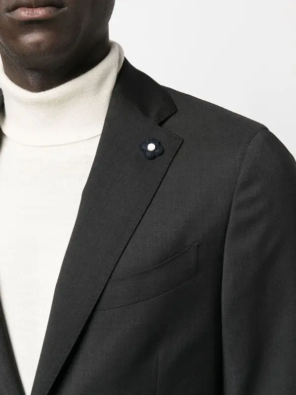 LARDINI Single-breasted Blazer - Grey