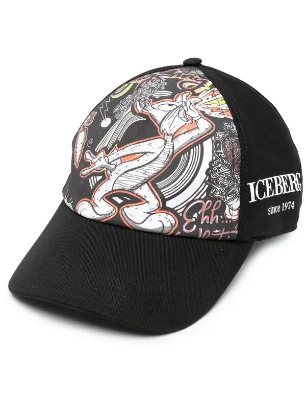 Iceberg Graphic-print Baseball Cap - Black