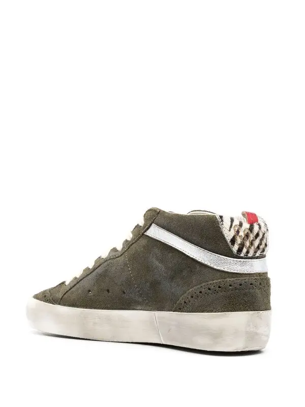 GOLDEN GOOSE Mid Star High-top Sneakers - Green