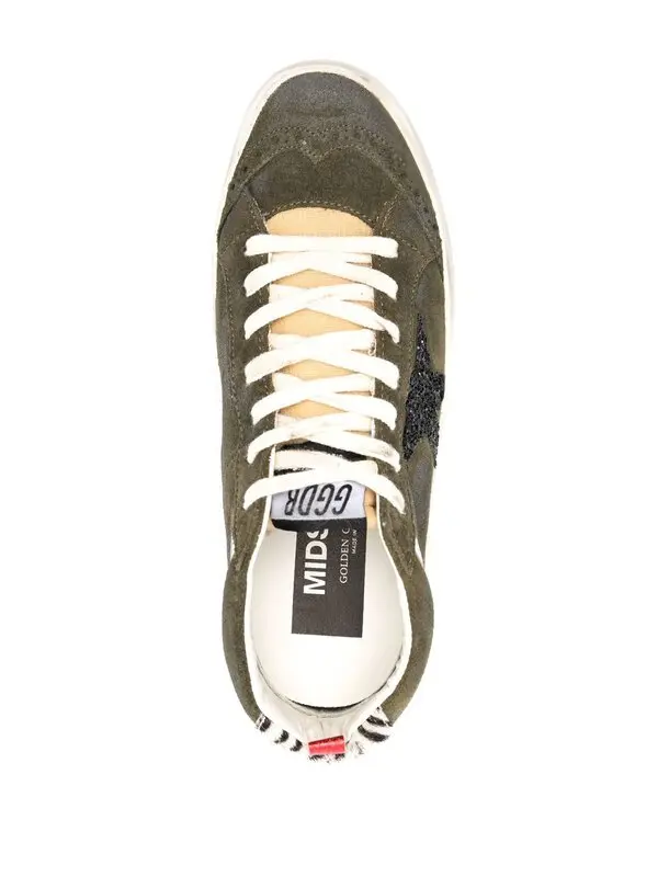 GOLDEN GOOSE Mid Star High-top Sneakers - Green