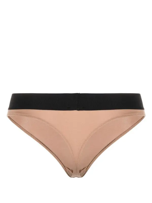 TOM FORD Logo-waistband Thong - Neutrals