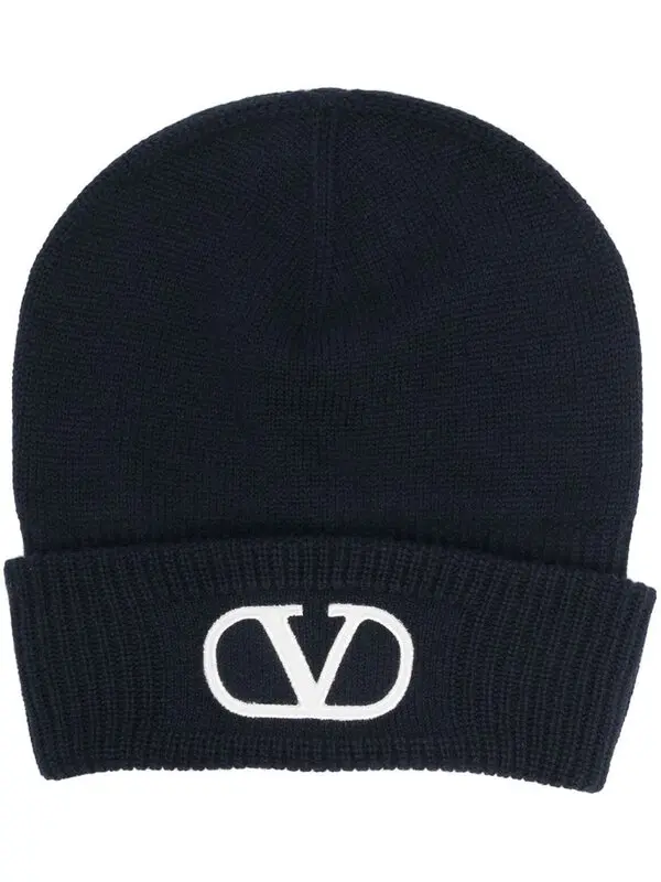 Valentino Garavani Vlogo Signature Beanie - Blue