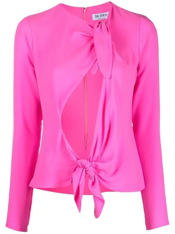 Attico Zelda Tie-front Blouse