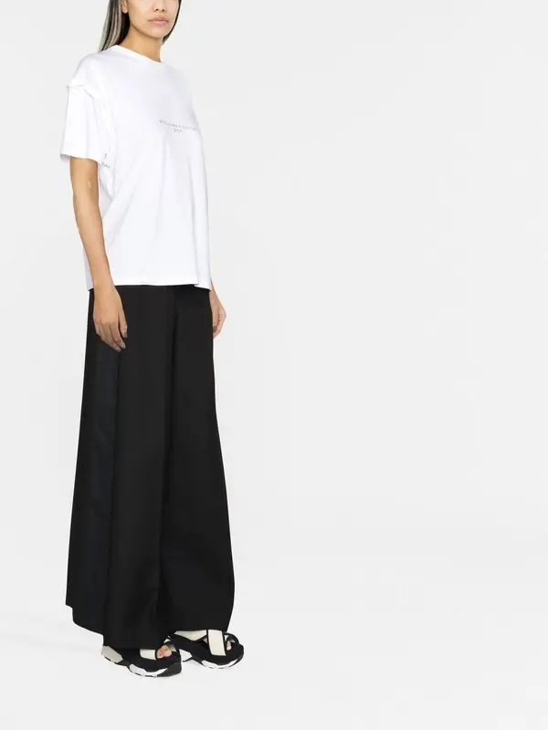 Stella McCartney Sequin-embellished Logo T-shirt - White
