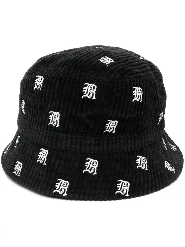 R13 Embroidered Logo Bucket Hat - Black
