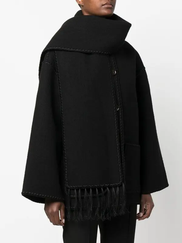 TOTEME Embroidered Scarf Jacket - Black