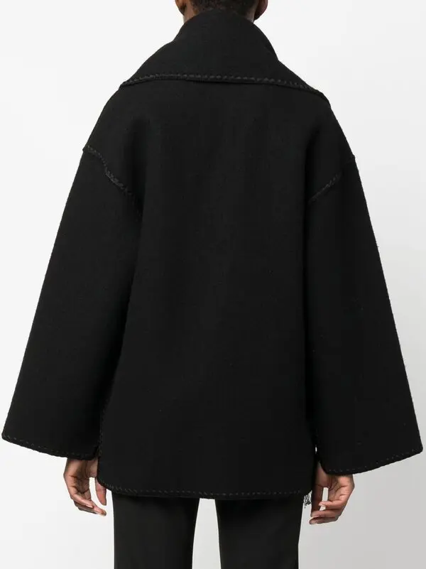 TOTEME Embroidered Scarf Jacket - Black