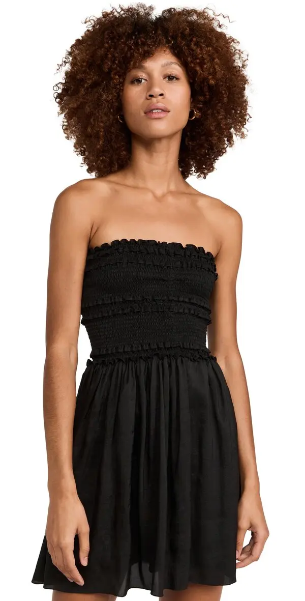 knee length dresses for ladies Anya Mini Dress Black main image 0