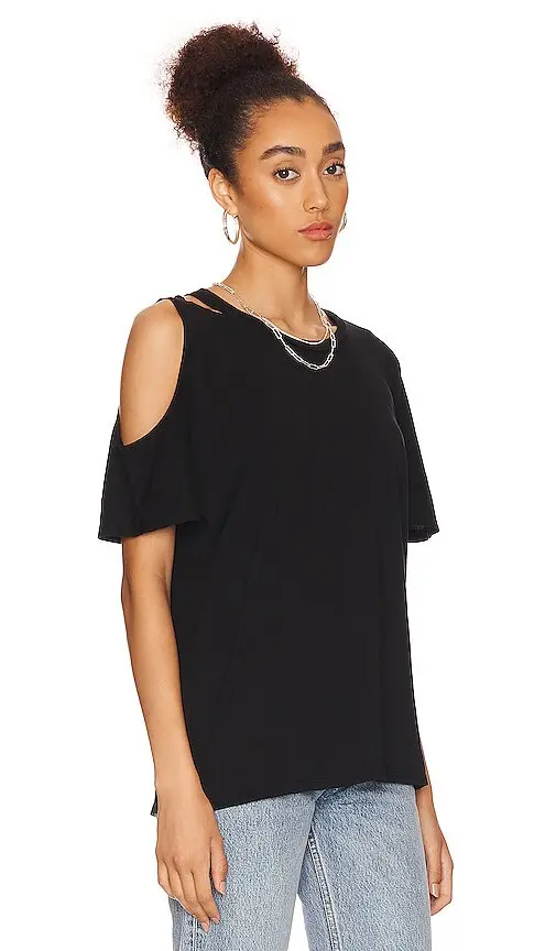 Michael Lauren Verdugo Crew Neck Tee With Cutout