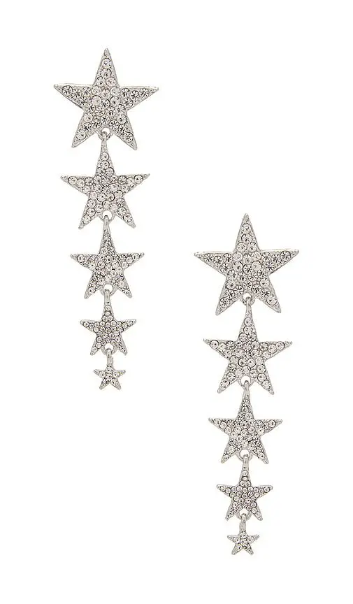 8 Other Reasons Falling Star Dangle Earrings - Silver