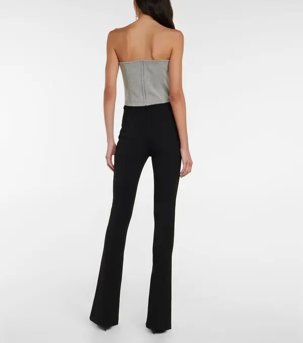 Magda Butrym Cotton-blend Jersey Bustier - Grey