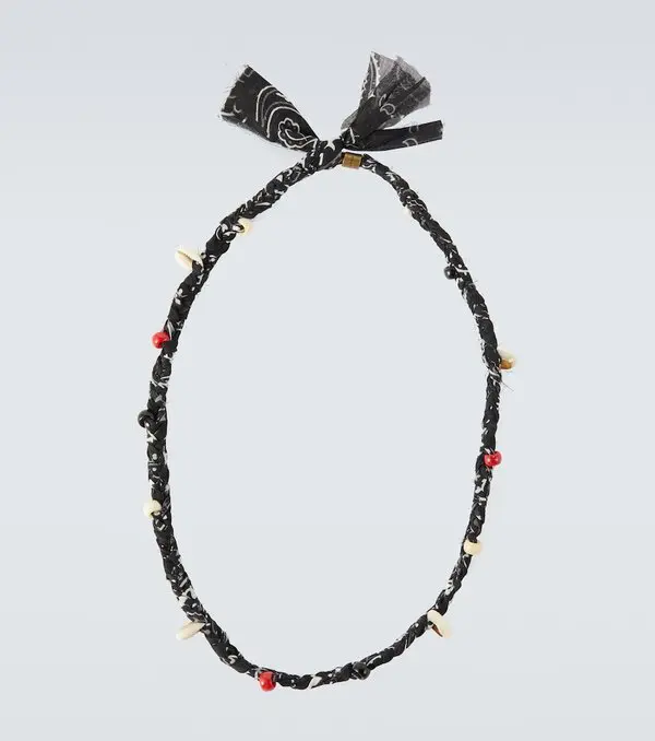 Alanui Bandana-print Necklace - Black