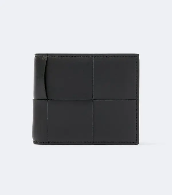 Bottega Veneta Intreccio Leather Wallet - Black
