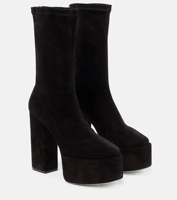 Paris Texas Suede Platform Ankle Boots