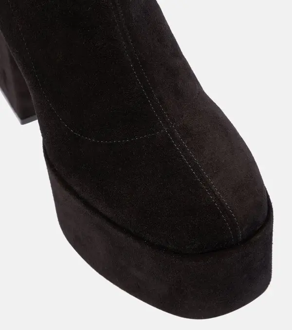 Paris Texas Suede Platform Ankle Boots