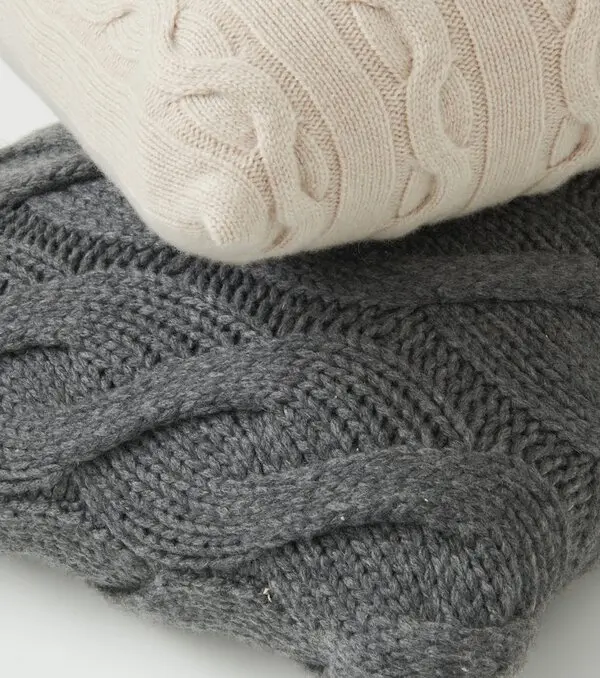 Brunello Cucinelli Cable-knit Cashmere Cushion