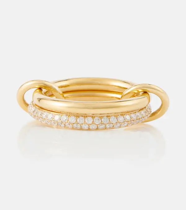 SPINELLI KILCOLLIN Virgo 18kt Linked Rings With Diamonds - Gold