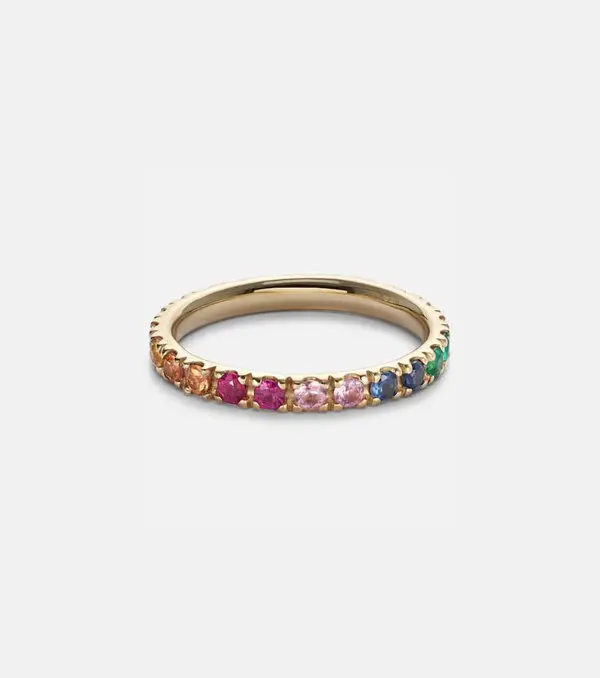 SYDNEY EVAN 14kt Gold Eternity Ring With Gemstones - Multicoloured