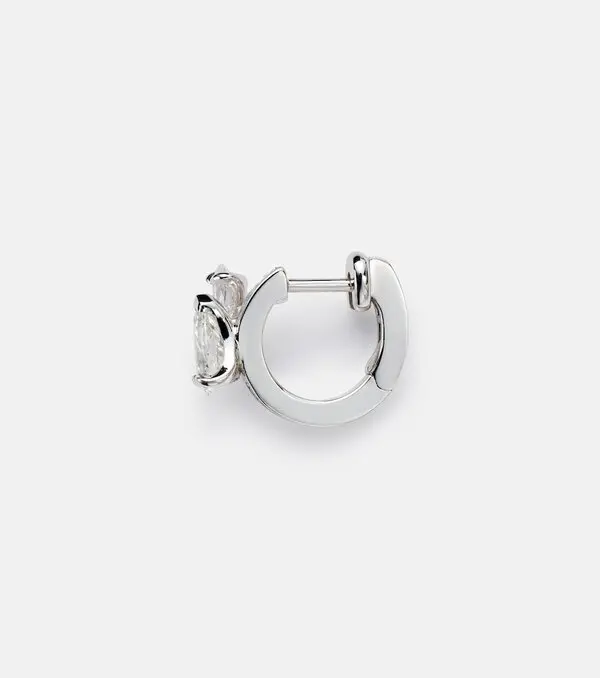 REPOSSI Serti Sur Vide 18kt White Gold Single Earring With Diamonds - Silver