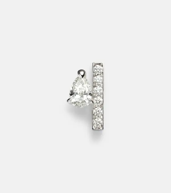 REPOSSI 18kt White Gold Single Earring With Diamonds - Silver