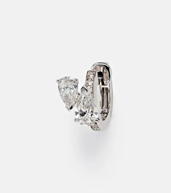 REPOSSI Serti Sur Vide Single Earring - Silver