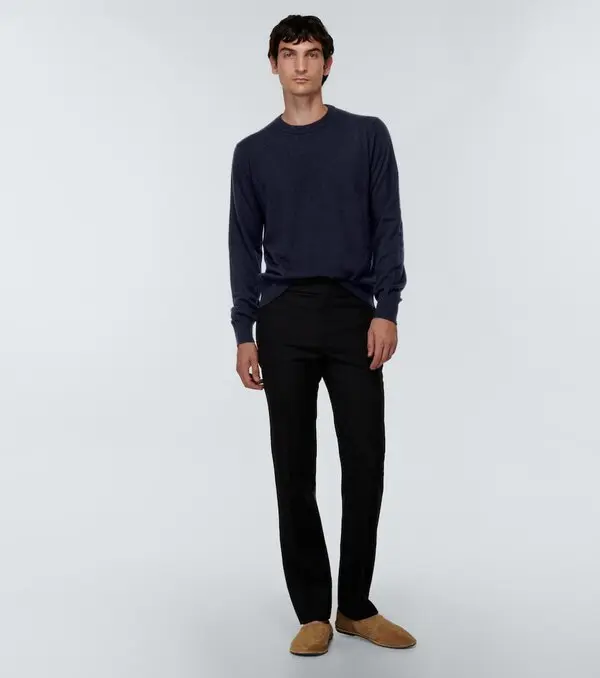 THE ROW Benji Cashmere Sweater - Blue