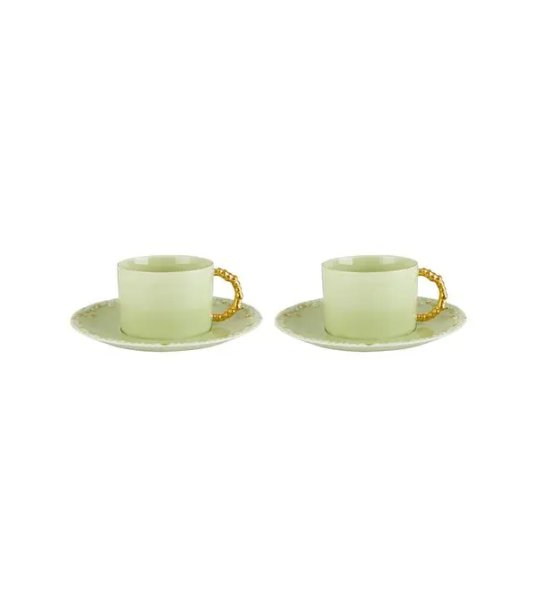 L'Objet Haas Mojave Set Of 2 Teacups And Saucers