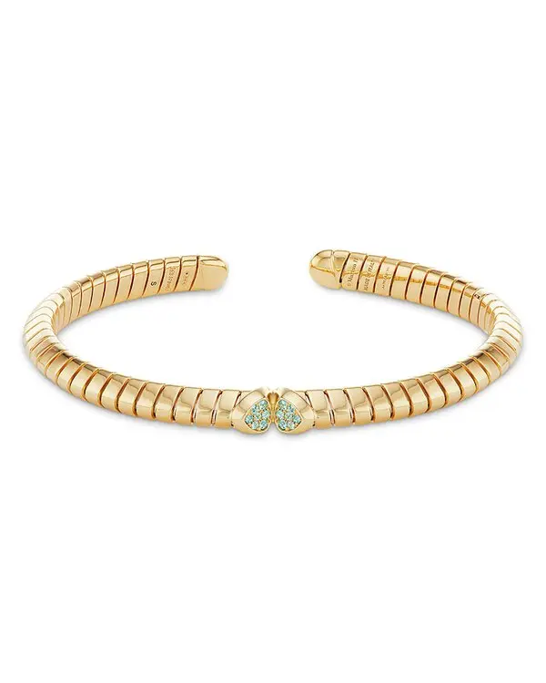 Marina B Titanium & 18k Yellow Paraiba Tourmaline Cuff Bracelet - Gold