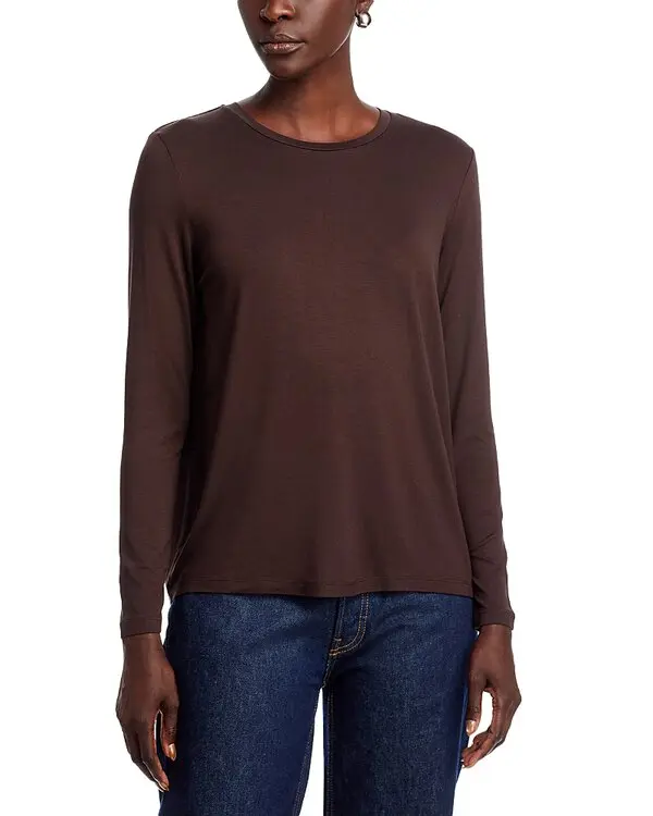 Majestic Filatures Pleat Back Tee - Coffee