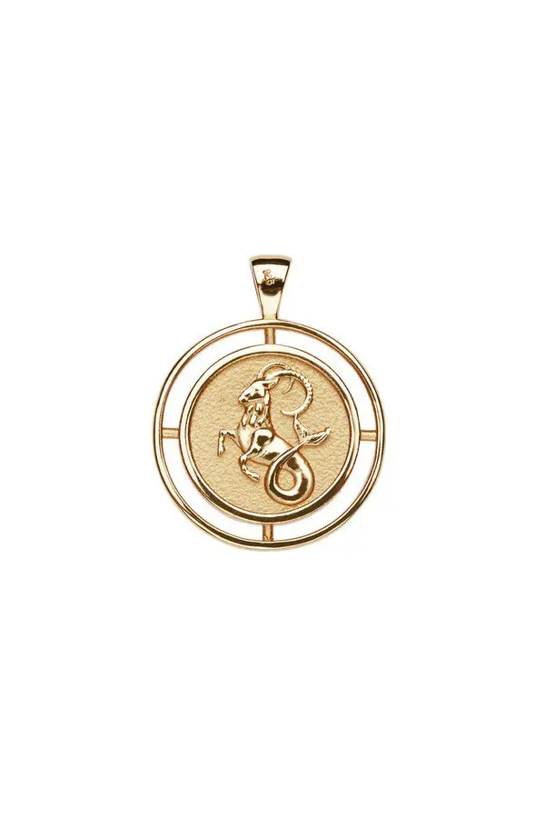 JANE WIN Capricorn Zodiac Pendant - Gold