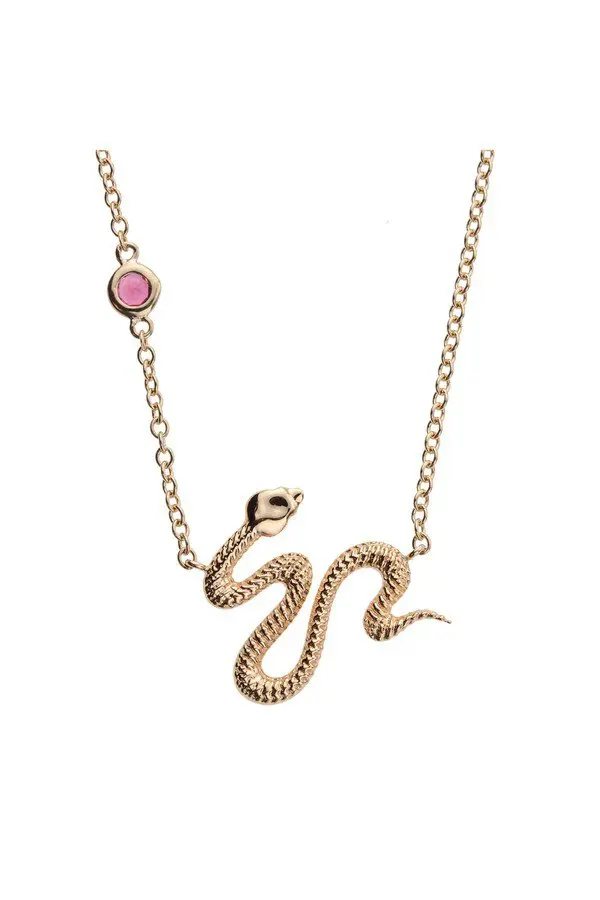 JANE WIN Protect Snake 10k Yellow Pendant Necklace - Gold