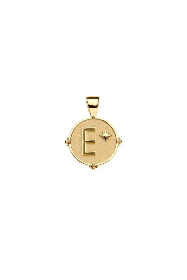 JANE WIN Jw Letter Coin Pendant - Gold