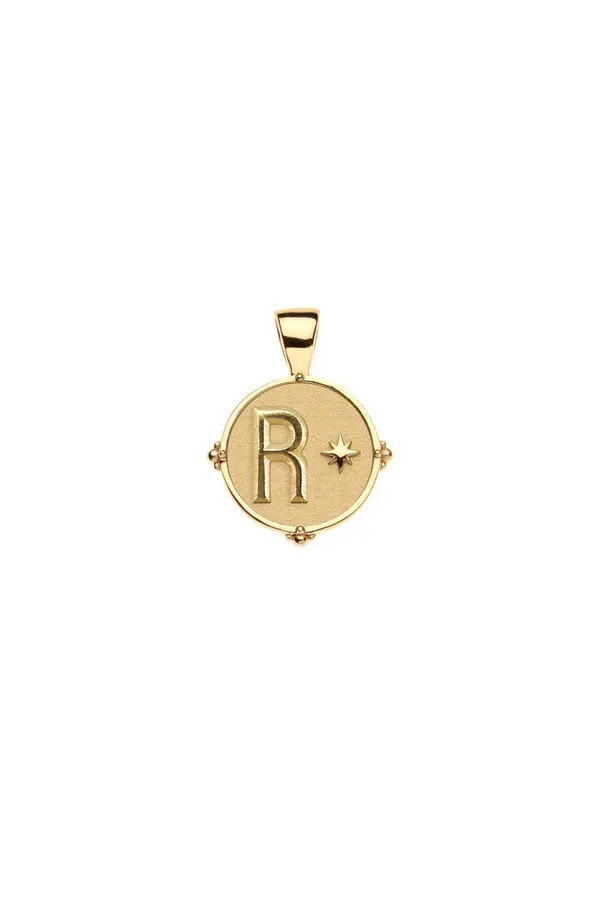 JANE WIN Jw Letter Coin Pendant - Gold