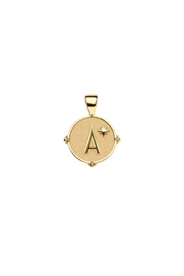 JANE WIN Jw Letter Coin Pendant - Silver