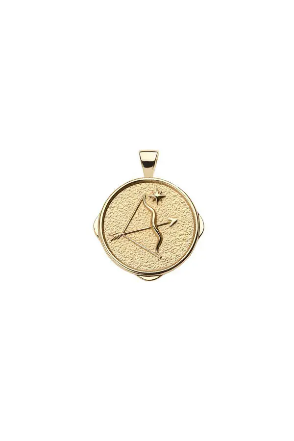 JANE WIN Sagittarius Zodiac Pendant - Gold