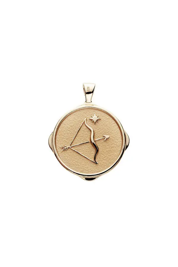 JANE WIN Sagittarius Zodiac Pendant - Gold