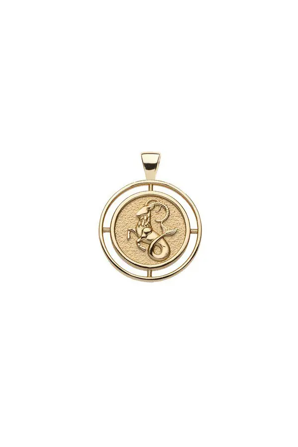 JANE WIN Capricorn Zodiac Pendant - Gold