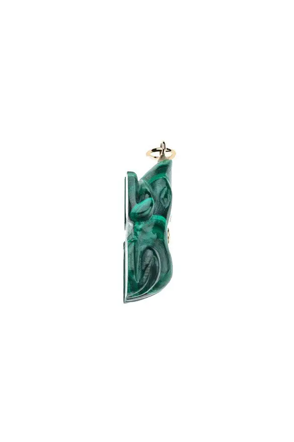 JANE WIN Lucky Malachite Frog Pendant